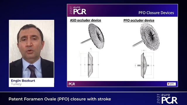 Patent foramen ovale (PFO) closure with stroke